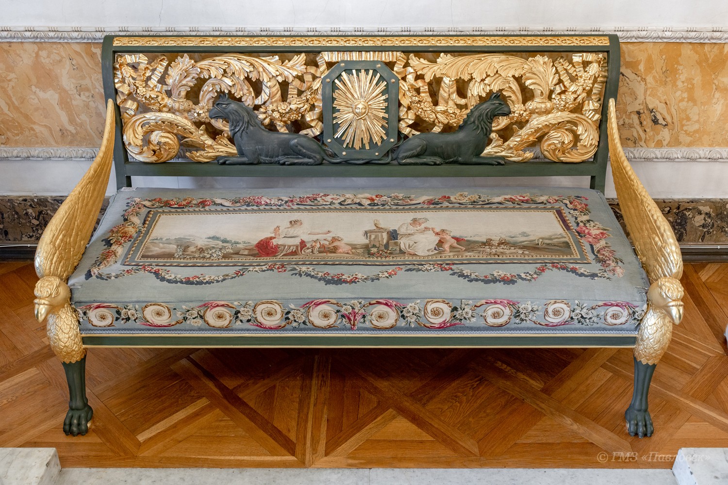 the greek hall on the floor plane